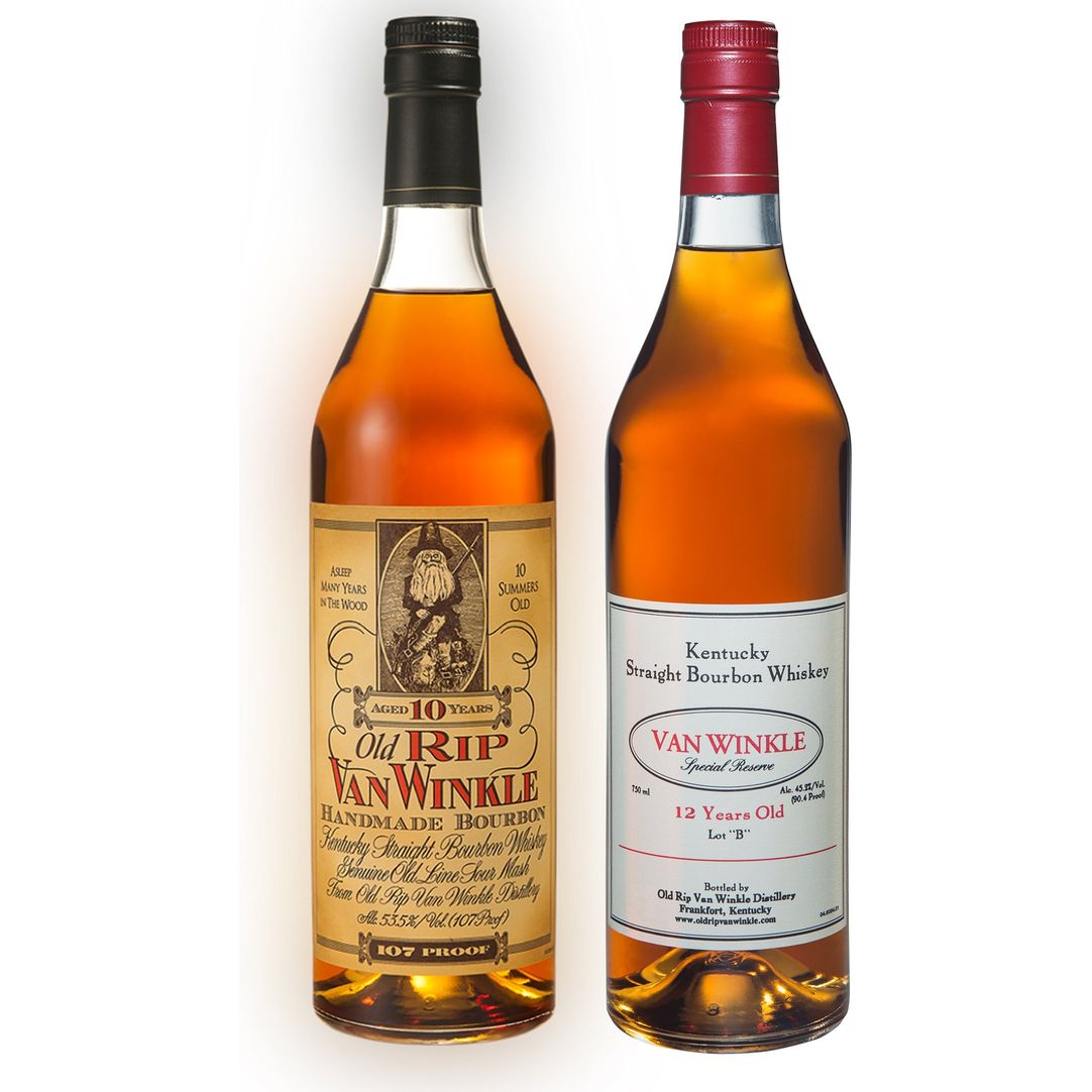 Old RIP Van Winkle 10 Year & Pappy Van Winkle 12 Year Lot B Value Bund ...