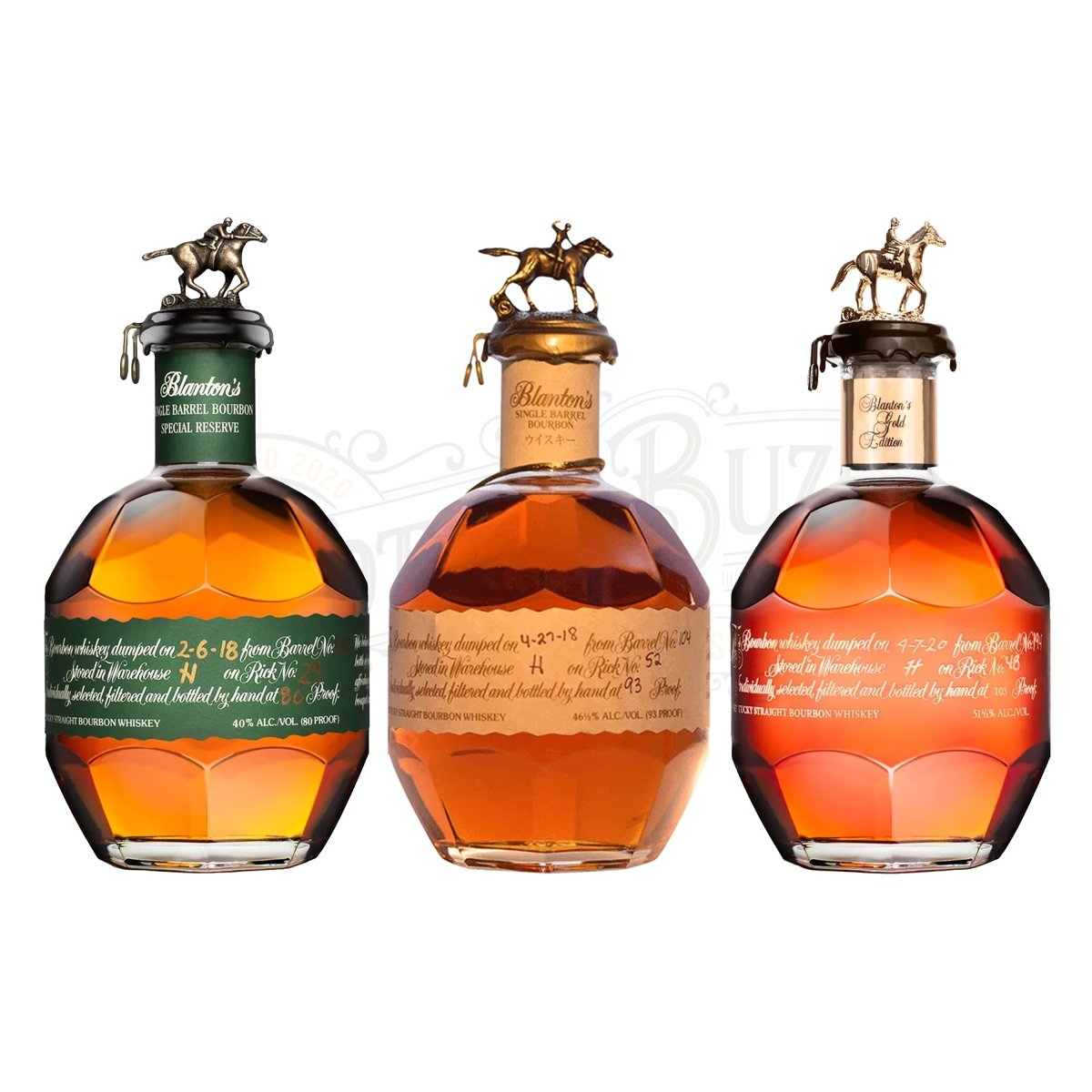 Blanton's Green Label, Red Label & Gold Label Bundle – i Shop Liquor
