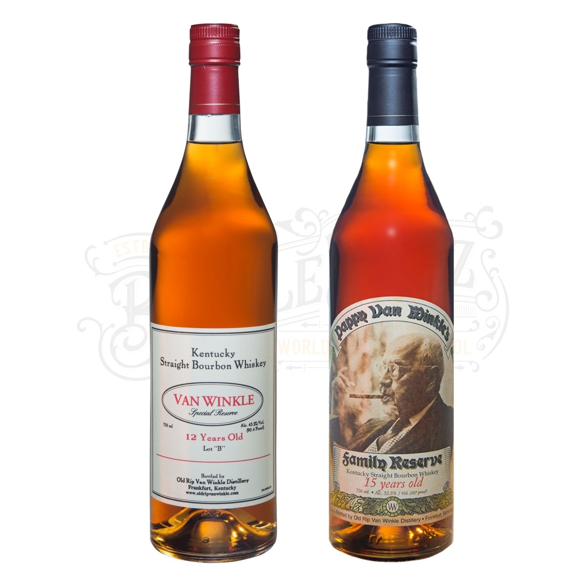 Pappy Van Winkle 12 Year Bourbon & 15 Year Bundle– i Shop Liquor