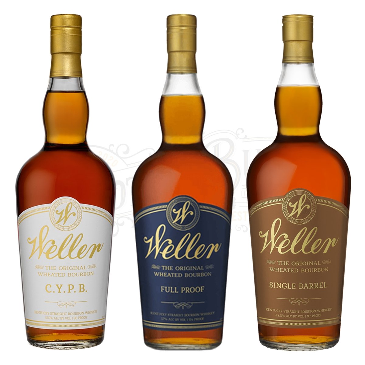 W.L. Weller C.Y.P.B. Bourbon, Full Proof & Single Barrel Bundle – i ...